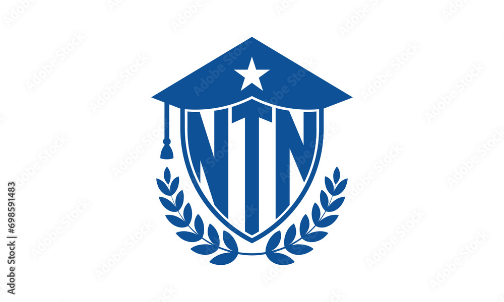 NTN three letter iconic academic logo design vector template. monogram ...