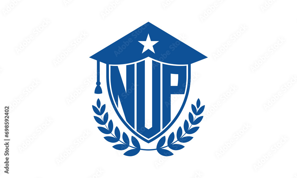 Vecteur Stock NUP three letter iconic academic logo design vector ...