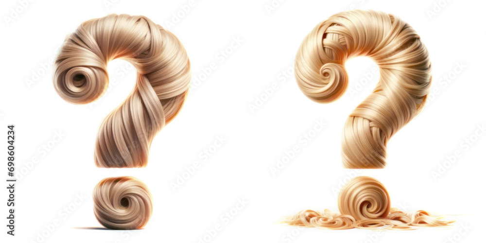 Question Mark - Interrogation Mark - Hair Alphabet, numbers and special ...