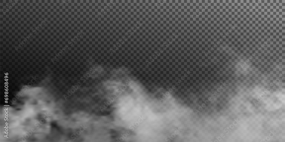 The image depicts various atmospheric phenomena such as fog, smoke ...