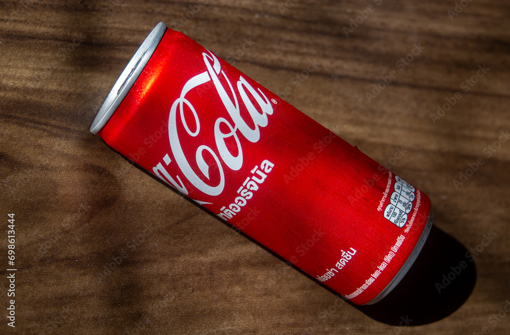 Coca Cola, Can sweet and fizzy soft drink original that is popular all ...