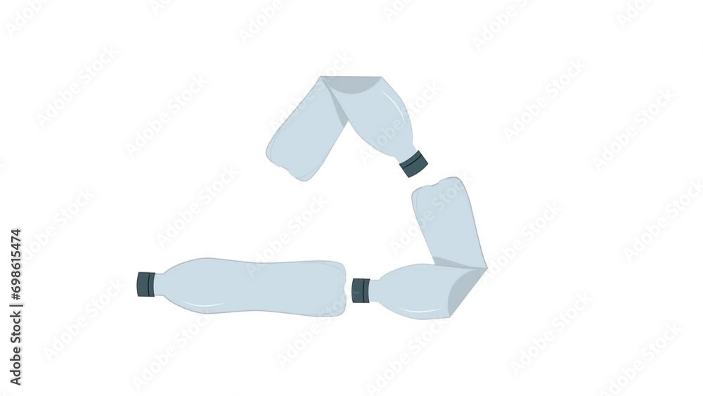 recycling sign. plastic bottles become a sign of recycling ...
