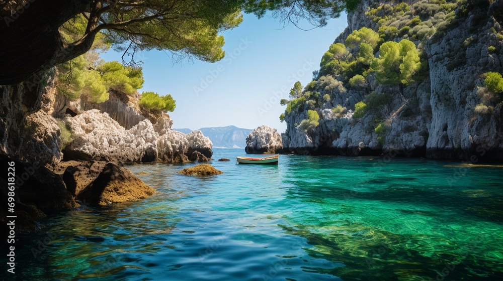 Foto de Exploring hidden coves and secret beaches accessible only by ...