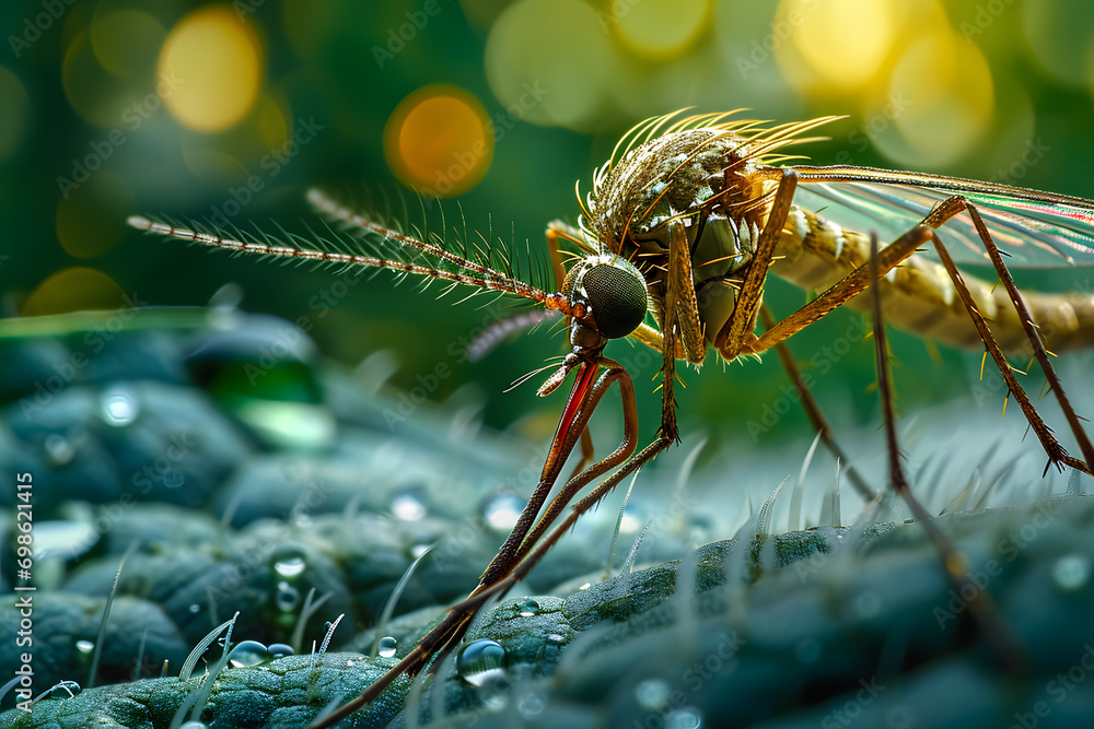 Microscopy of mosquito. Electron microscopy zoom closeup on nature ...