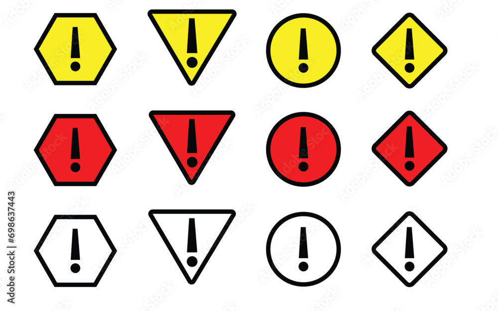 electrics high voltage colorful and black icon, danger signs electrical ...