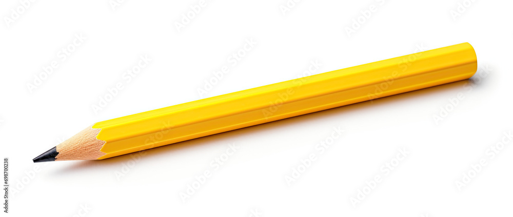 Yellow Pencil without Eraser. Isolated on white background Stock Photo ...