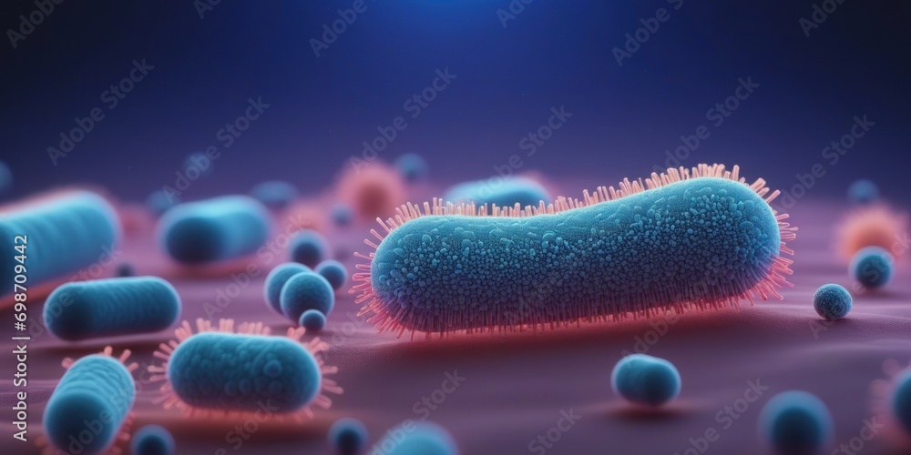 Microscopic view of bacteria. Life under the microscope Stock ...