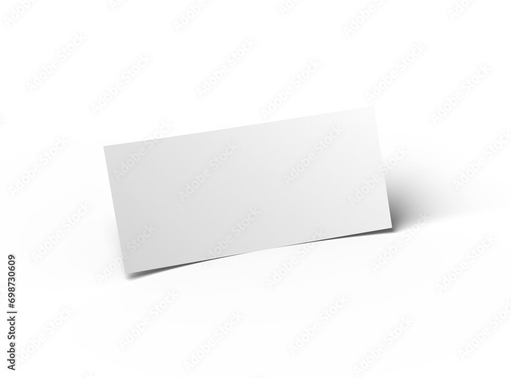 Blank 4x9 Rack Card Sized 3d renders on a transparent background Stock ...