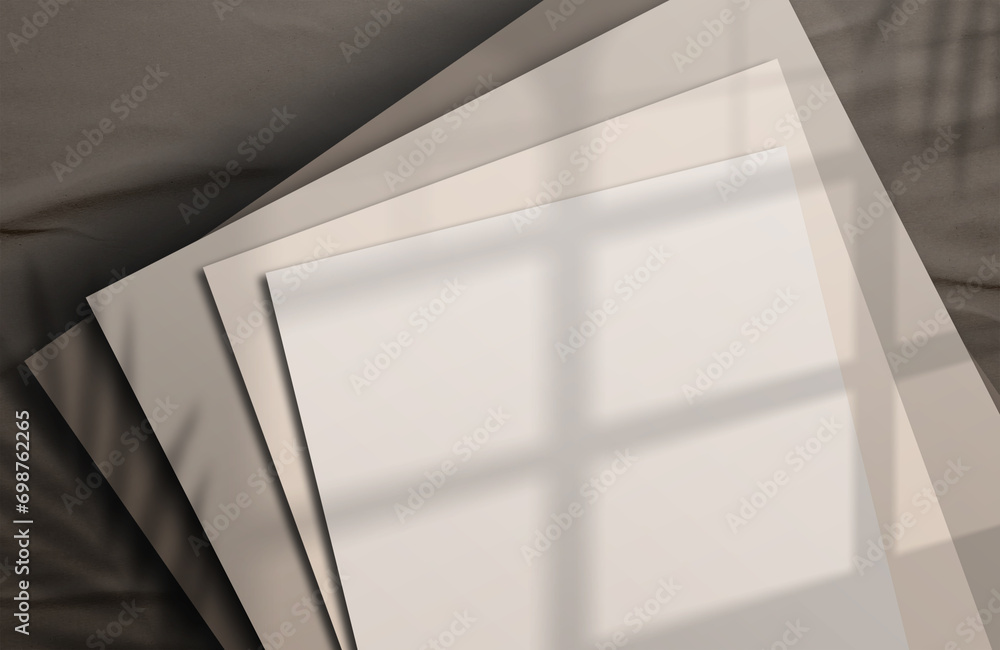 paper logo mockup. A square paper mockup with realistic shades of brown ...