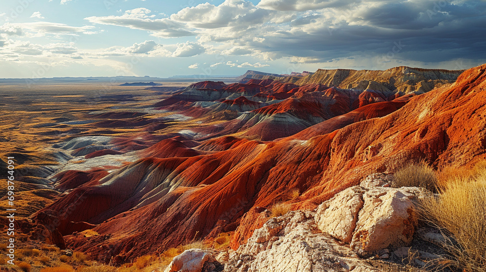 Painted Desert Palette: The Painted Desert showcasing a vibrant palette ...