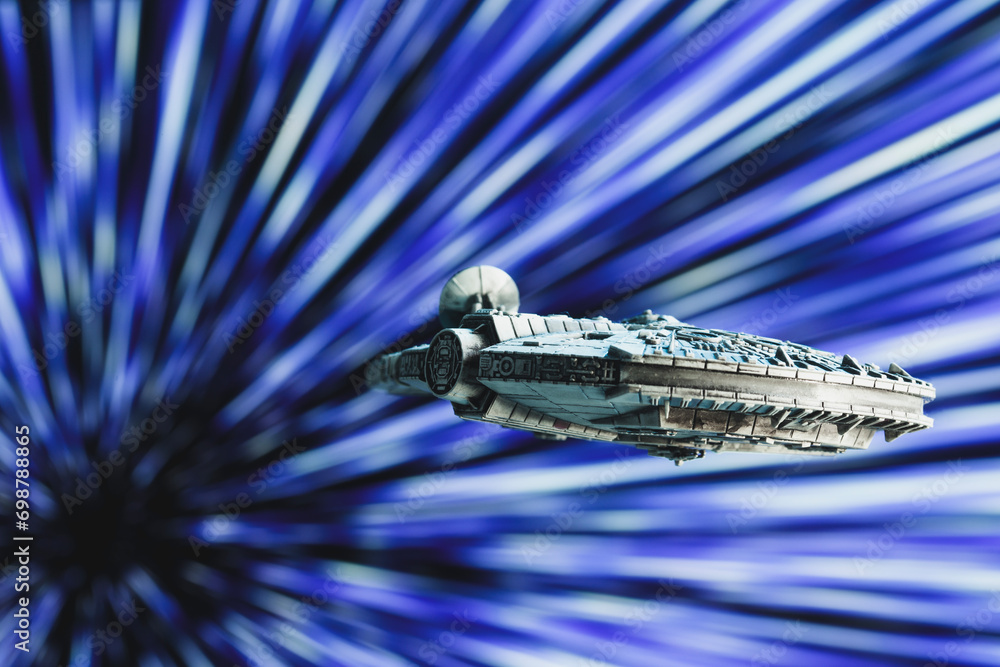 NEW YORK, USA: DEC 29 2023 - Star Wars Corillian freighter Millennium ...