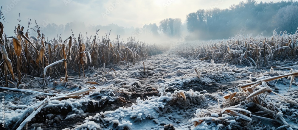 Winter's harshness claims crops, leaving icy fields with rotting corn ...