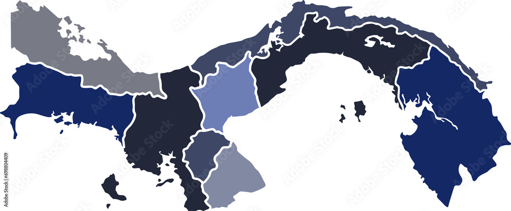 map of panama and provinces 3d map isometric Stock Illustration | Adobe ...