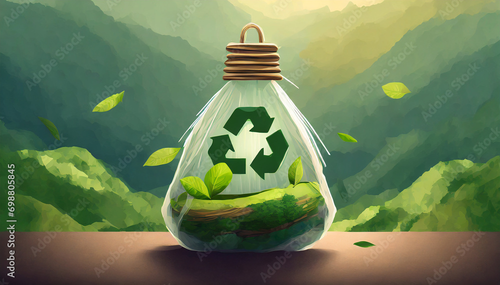 recycle zero waste concept Net zero carbon. Climate neutral long-term ...