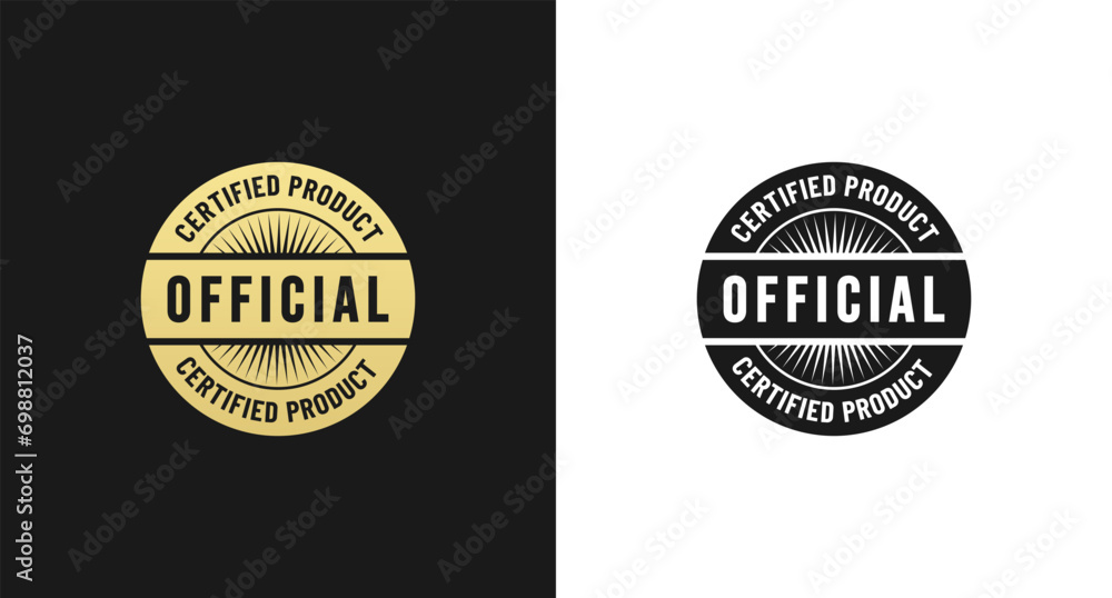 Official Certified Label or Official Certified product Stamp vector ...