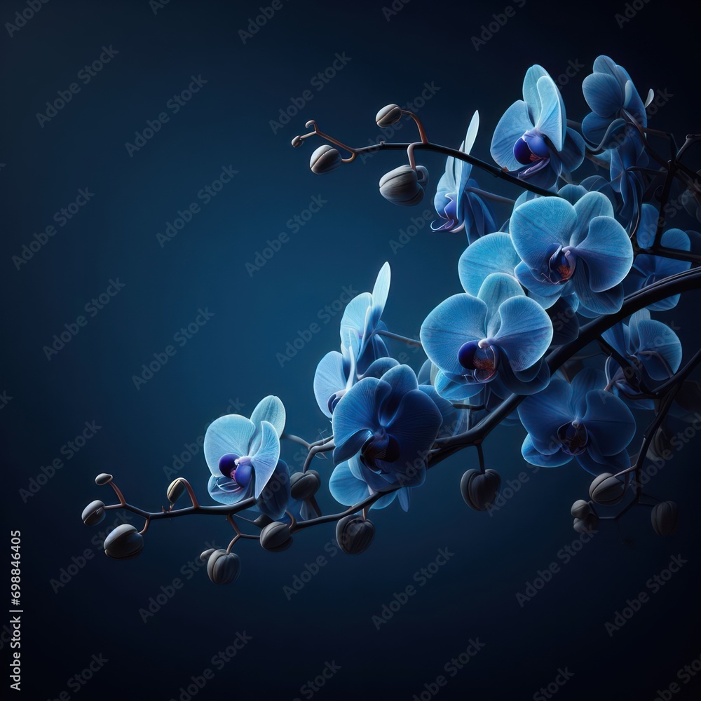 Title: Close-up of elegant orchid twig. Orchid branch, 兰花, Orquídea ...