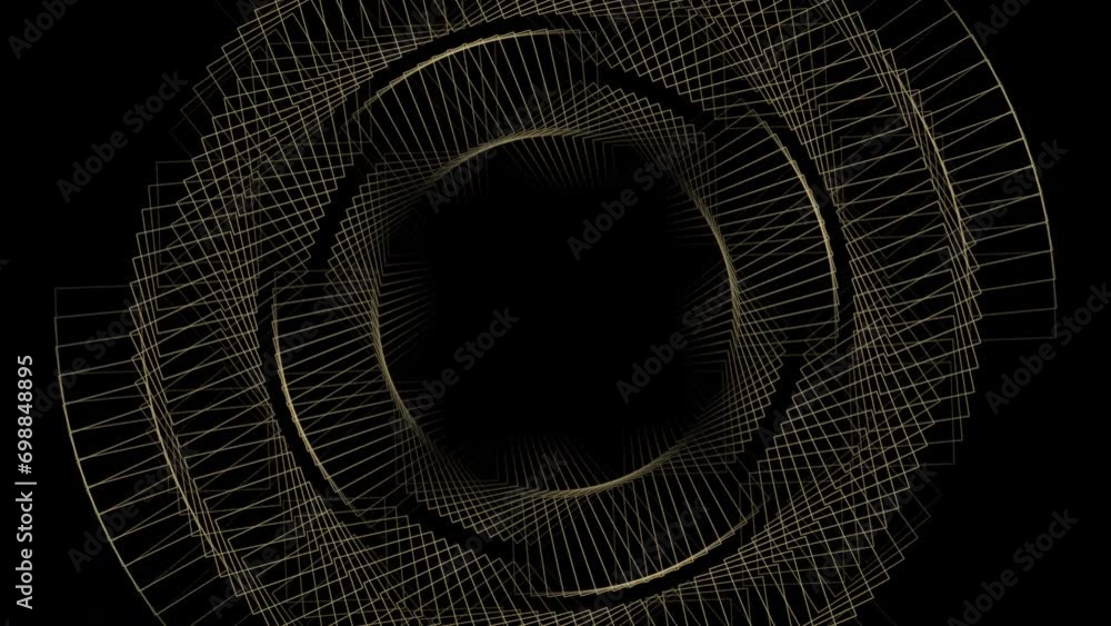 Vidéo Stock An elegant black and gold circular design with striking ...