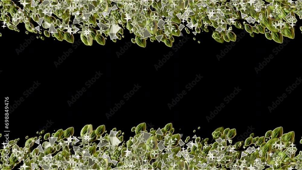 Rose leaves Display Frame. leaves growth background. Colourful falling ...
