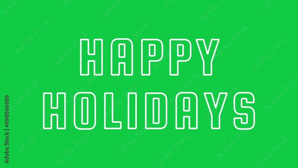Vidéo Stock Happy holidays animation with flicker and stroke text ...