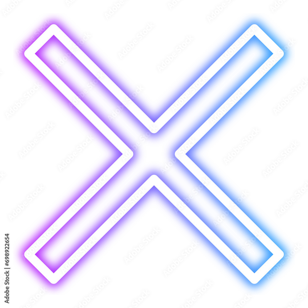 Checkmark Neon Futuristic sign frame blue purple. Luxury checkmark neon ...