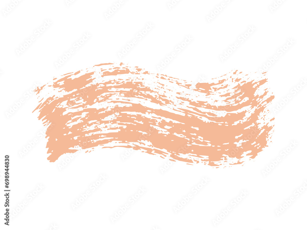 Color of the Year 2024 peach fuzz sample Vector paint brush spot Hand ...