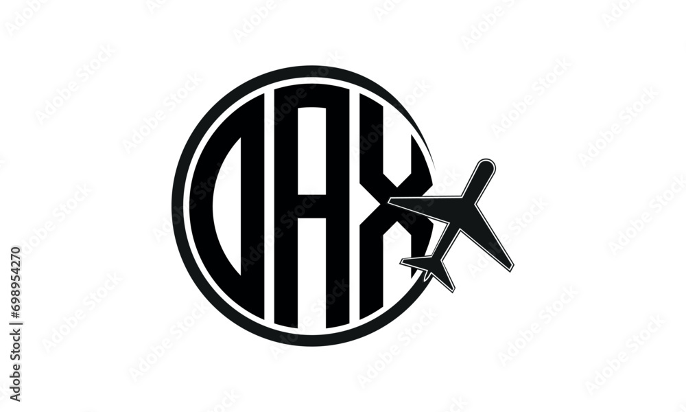 OAX three initial letter circle tour & travel agency logo design vector ...