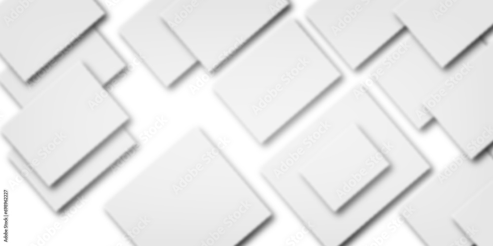 Abstract white square shape geometric line background. vector ...