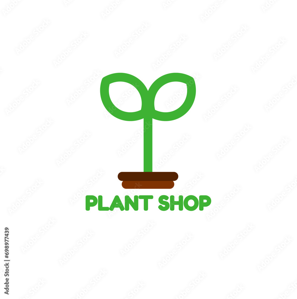 plant pot logo, suitable for plant seller logo Stock Vector | Adobe Stock