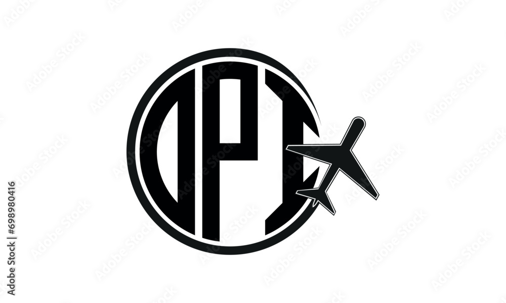 OPI three initial letter circle tour & travel agency logo design vector ...