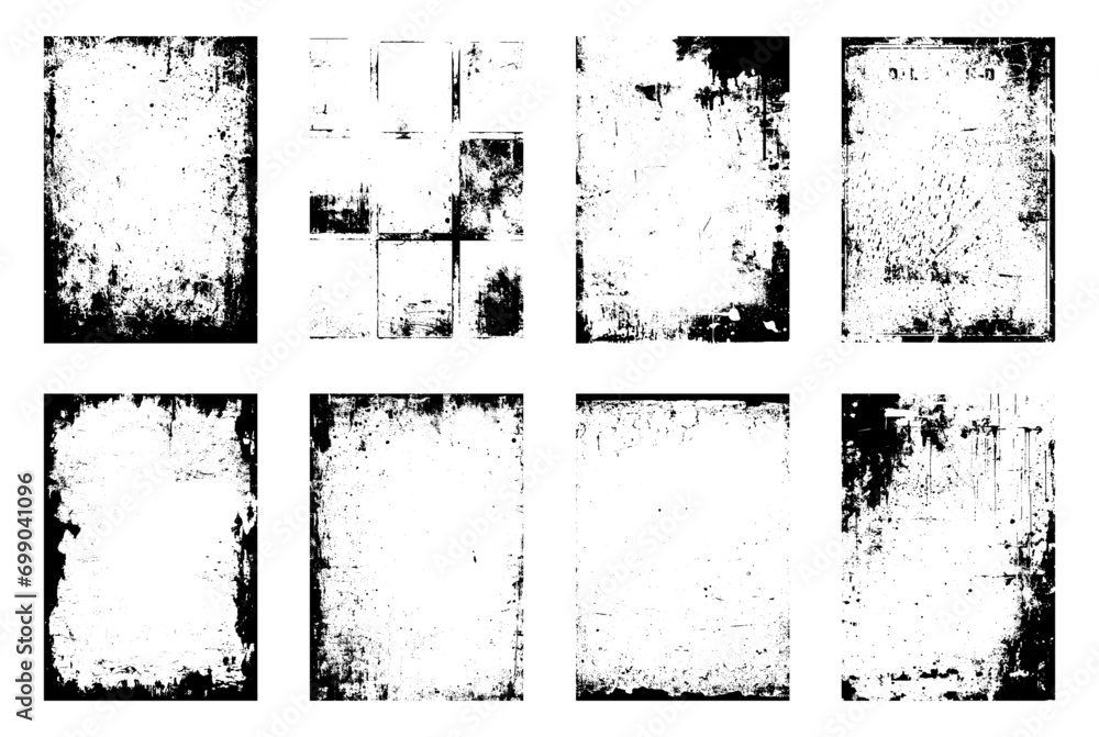 Distressed Overlay Surface for Collage. Realistic distressed edge paper ...