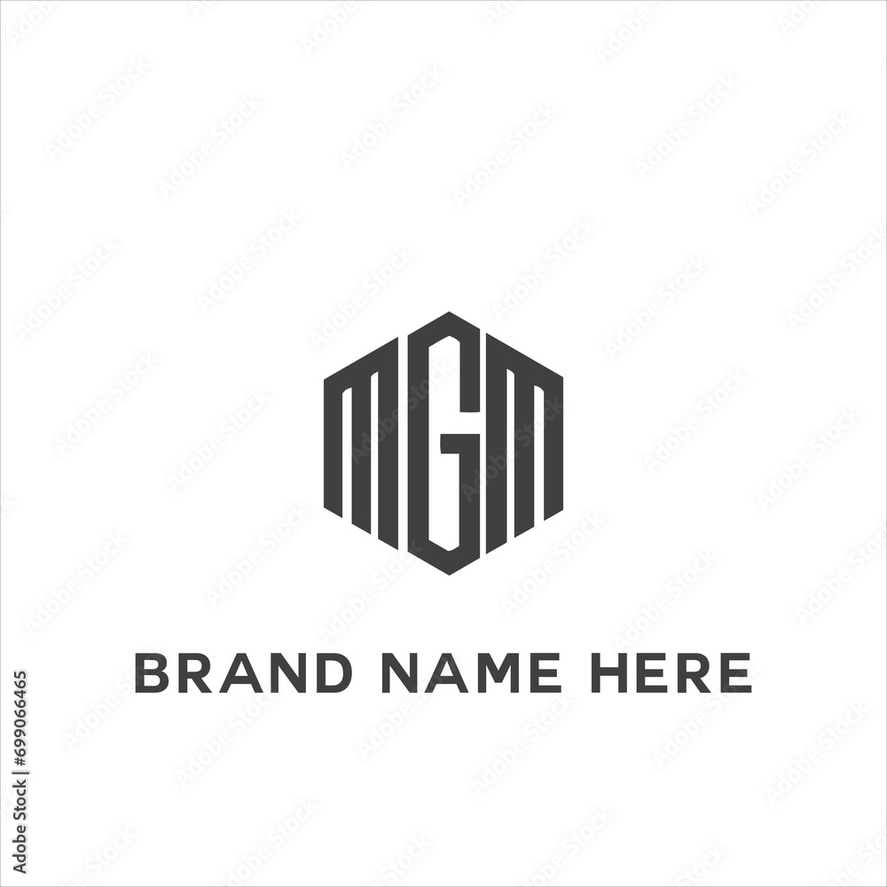 MGM logo. M G M design. White MGM letter. MGM, M G M letter logo design ...