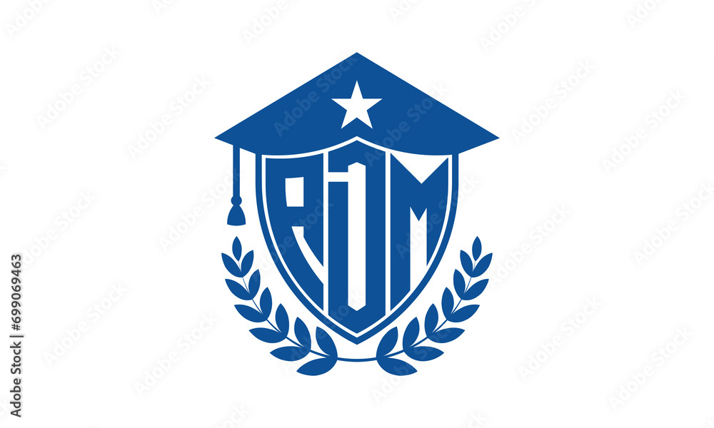ADM three letter iconic academic logo design vector template. monogram ...