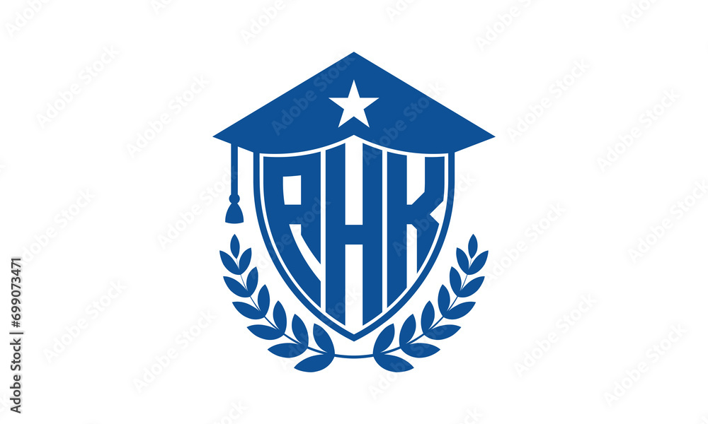 AHK three letter iconic academic logo design vector template. monogram ...