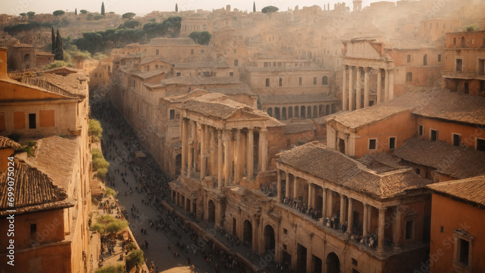 Ancient Rome's Majesty Captured in 35mm. Vibrant streets, majestic ...