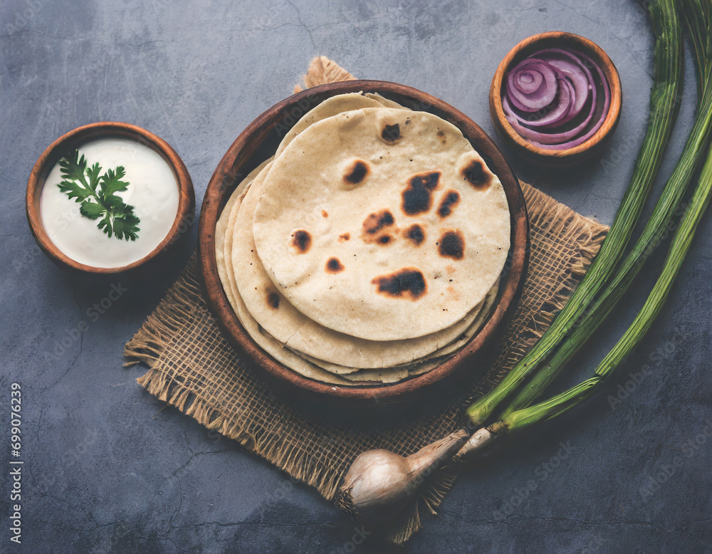 chapati tava roti also known as indian bread or fulka phulka Stock ...