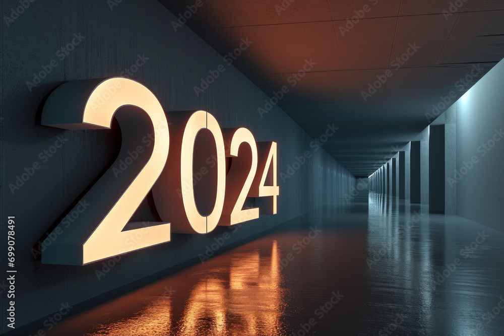 2024 happy new year concept. Holiday and celebration background ...