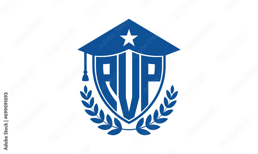 Vetor de AVP three letter iconic academic logo design vector template ...