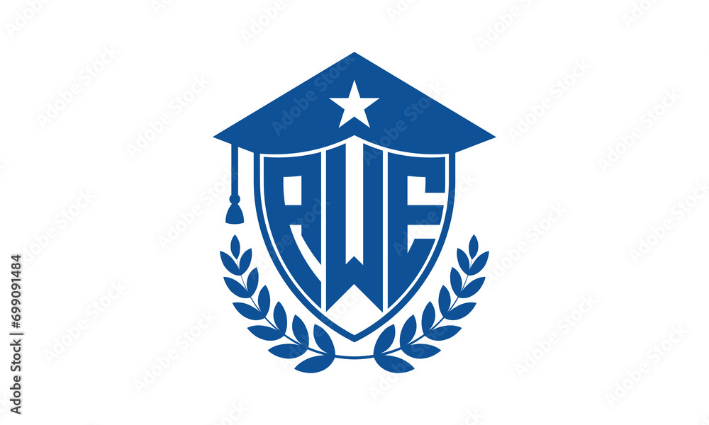 Vetor de AWE three letter iconic academic logo design vector template ...