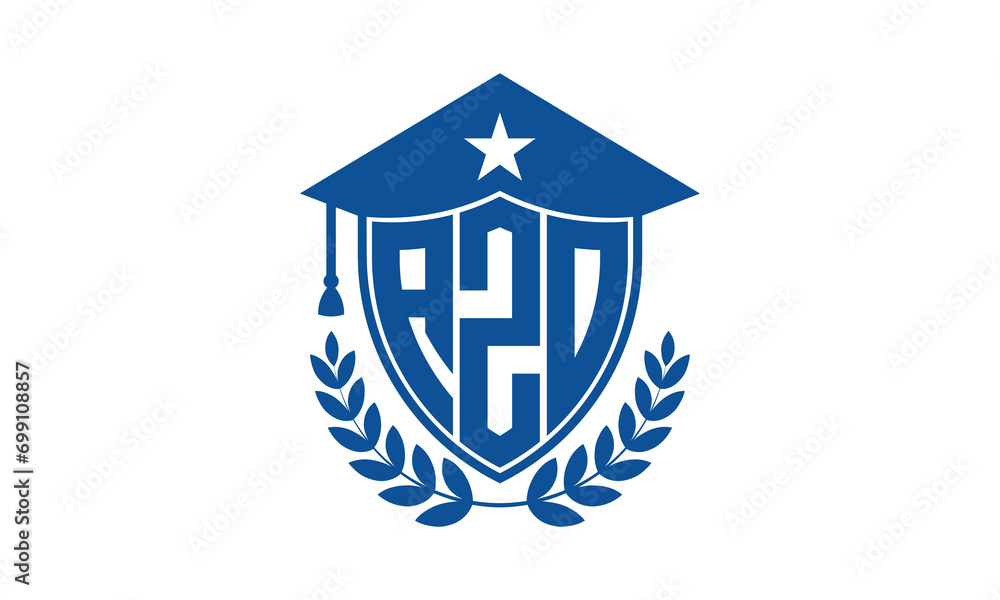 AZO three letter iconic academic logo design vector template. monogram ...