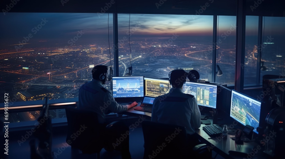 Chinese flight dispatchers are busy dispatching flights at the command ...