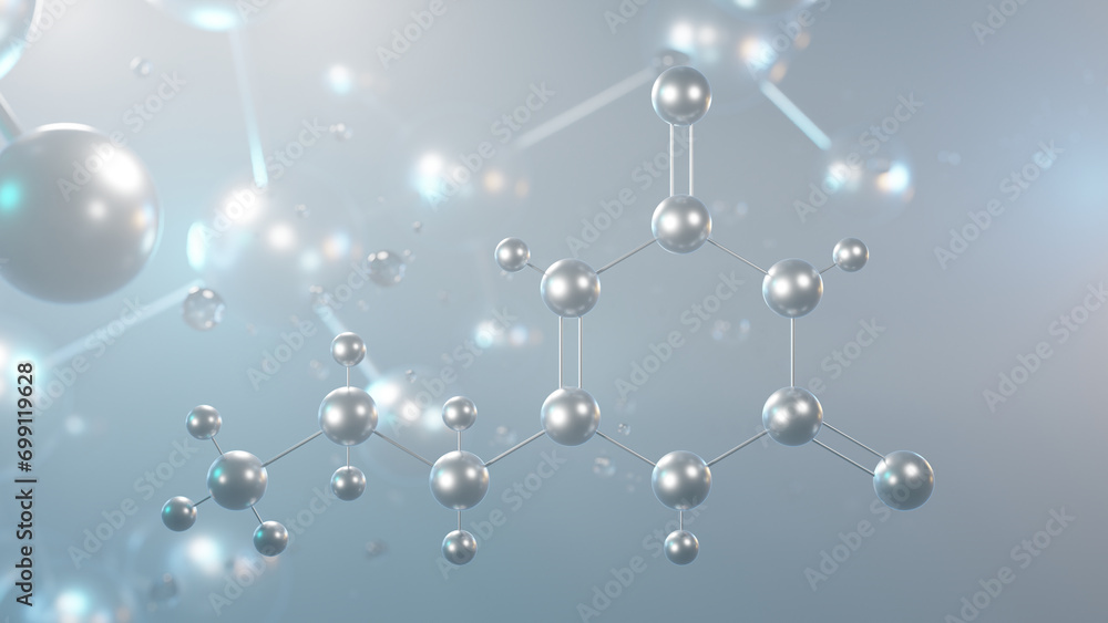 propylthiouracil molecular structure, 3d model molecule, antithyroid ...
