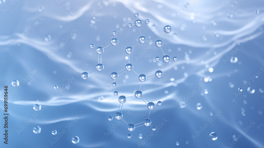 diazepam molecular structure, 3d model molecule, valium, structural ...