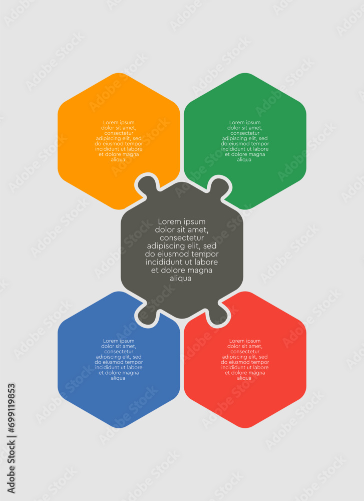 Vector diagram infographic process on 4 steps Stock Vector | Adobe Stock