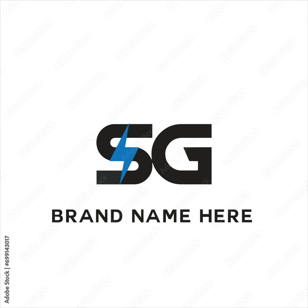 SG logo. S G design. White SG letter. SG, S G letter logo design ...