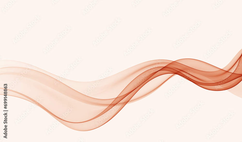 Abstract peach swirl wave background. Design element, transparent wave ...
