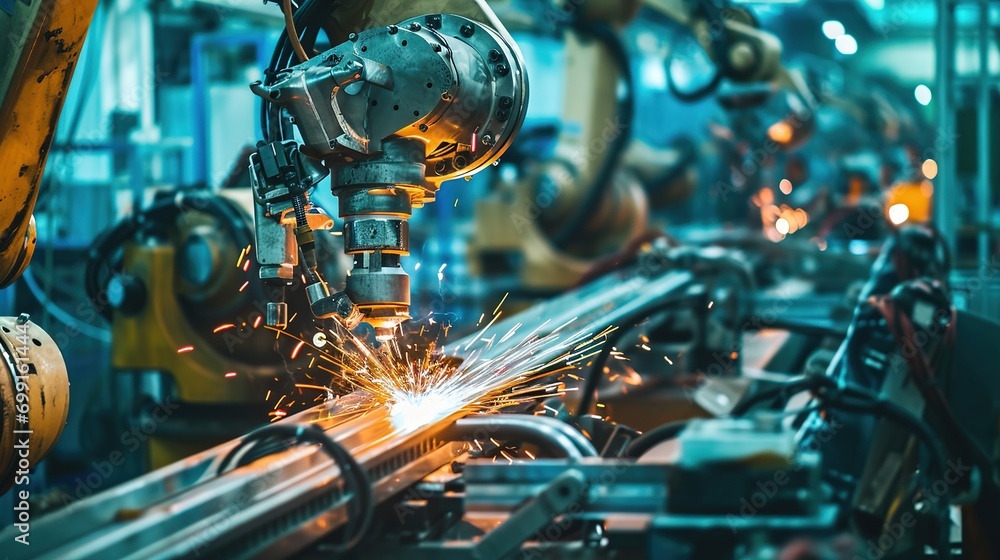 control welding robotic arm system for digital industry using software ...