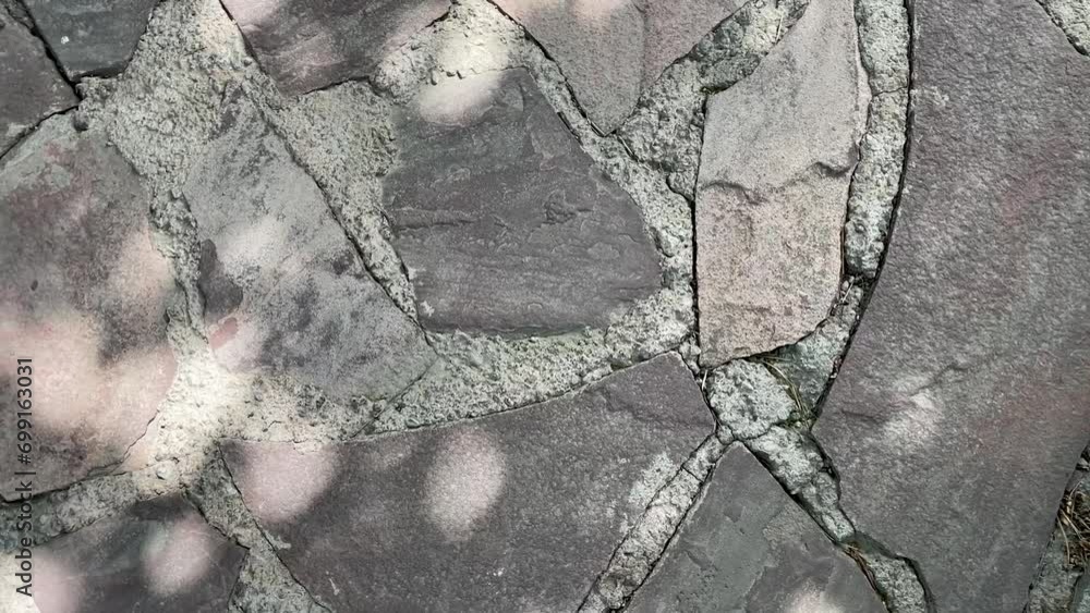 decorative stone floor texture on the terrace Stock Video | Adobe Stock