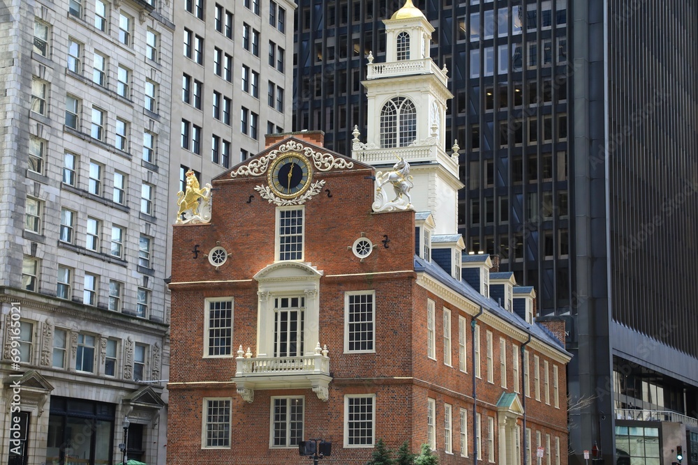 Old State House in Boston. Built in 1713, It was the seat of the ...