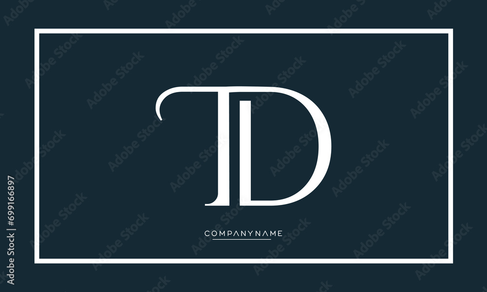 TD or DT Alphabet letters logo monogram Stock Vector | Adobe Stock