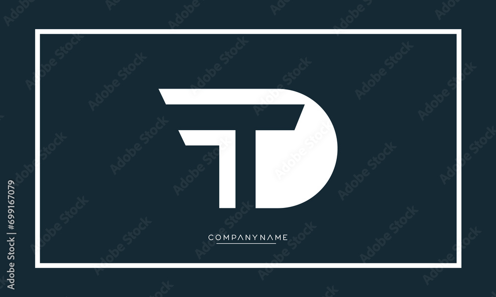 TD or DT Alphabet letters logo monogram Stock Vector | Adobe Stock